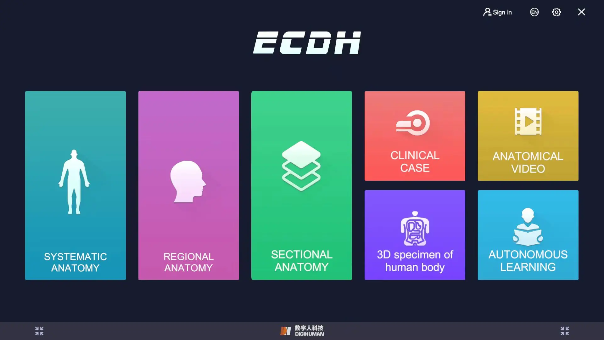 Digihuman Virtual Anatomy Interactive System Internal Anatomy and Pathology Education 3D Anatomy ...