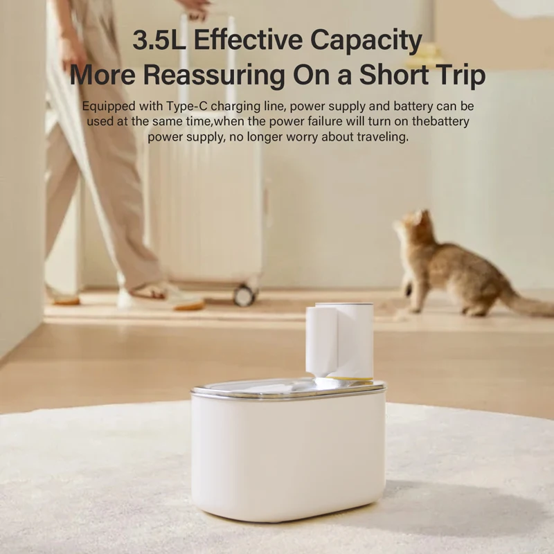 Smart Wifi Cat Pet Drinking Water Fountain with UV HEPA Filter