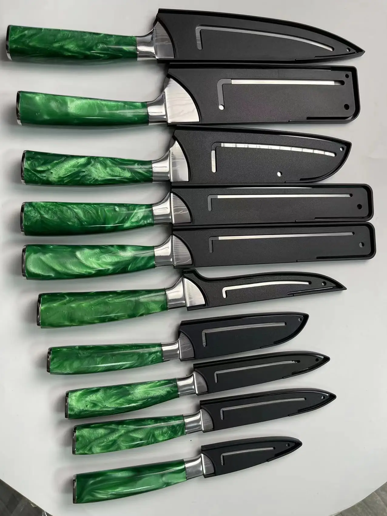 8 Inch Damascus Pattern Stainless Steel Kitchen Chefs Wood Handle ...