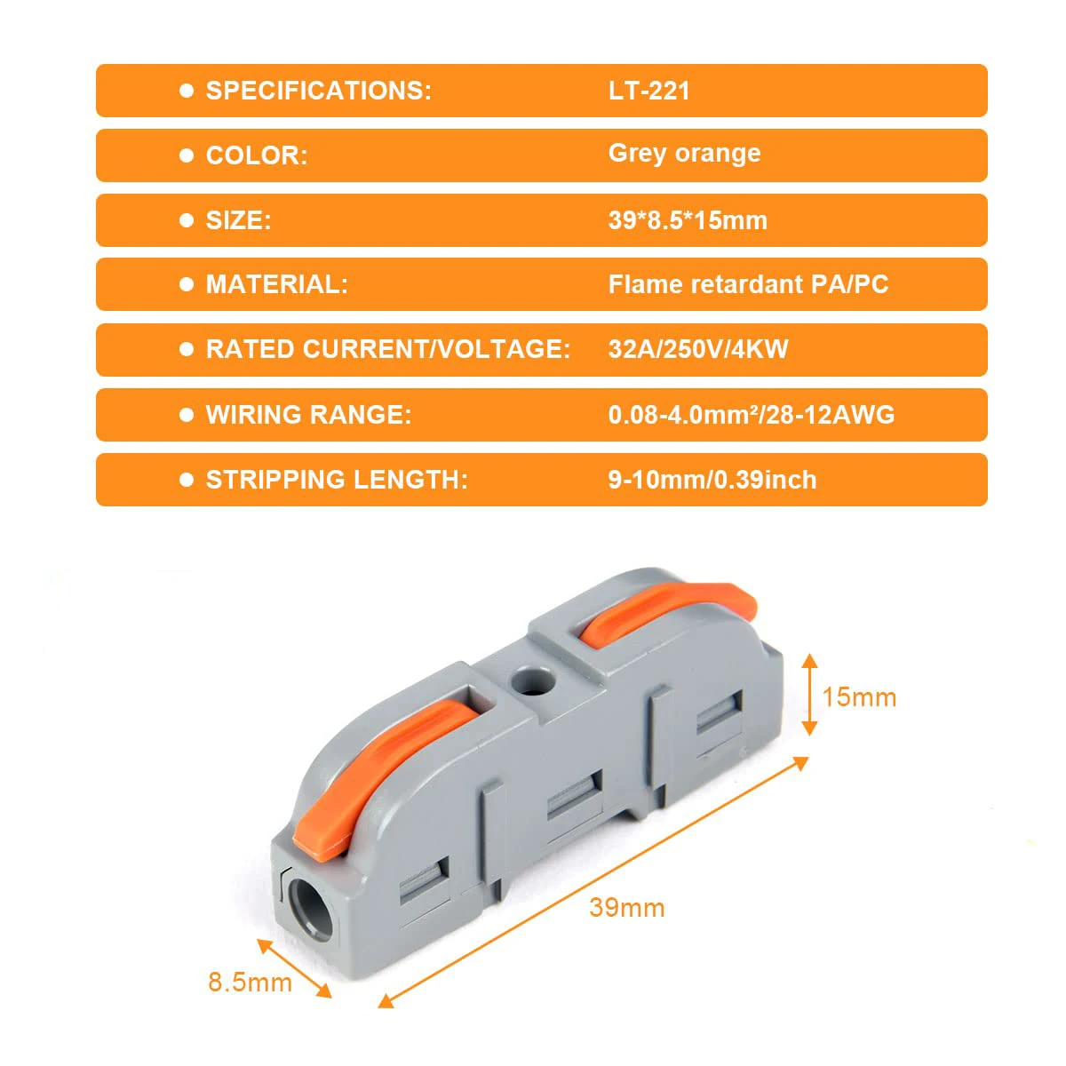 SPL-1 Lever Nut Wire Connectors - Reliable Dual-Core Solutions