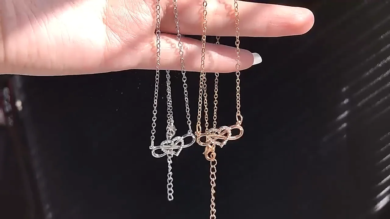 Fashion Romantic Gold Plated Infinite Love Necklace Classic Infinity ...