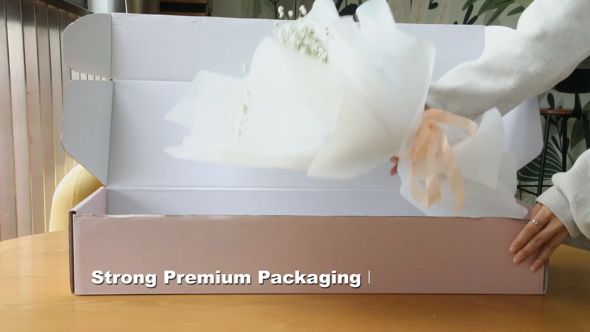 Custom Unique Flower Packaging Material Potted Plants Box Caixa Para ...