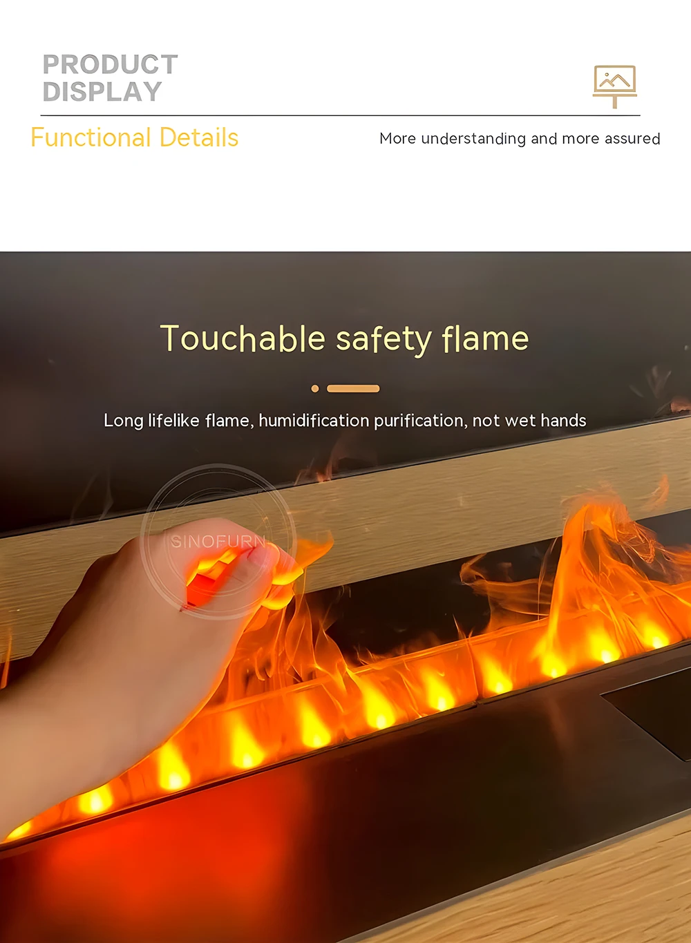 Custom Circular 3d Atomized Fireplace Waterproof Outdoor Simulation ...