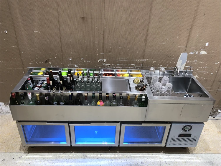 Stainless Steel Portable Bar - Customizable Bartender Station