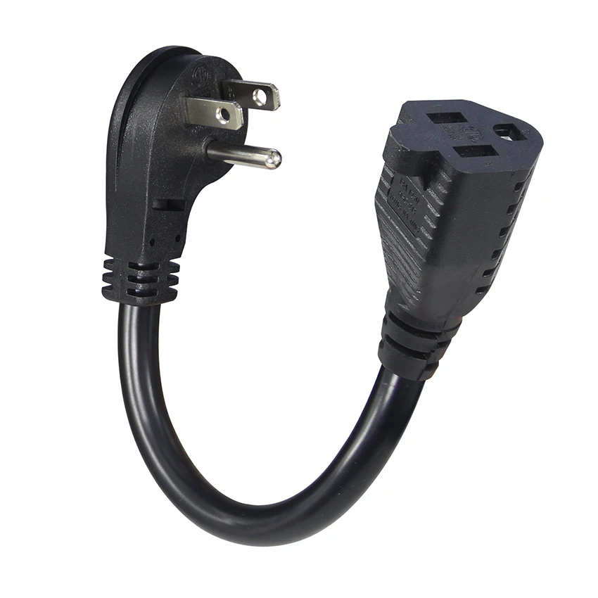 110v 15a Rating Power Extension Cord 3 Ft Nema 5-15r To Nema 5-15p 18 ...