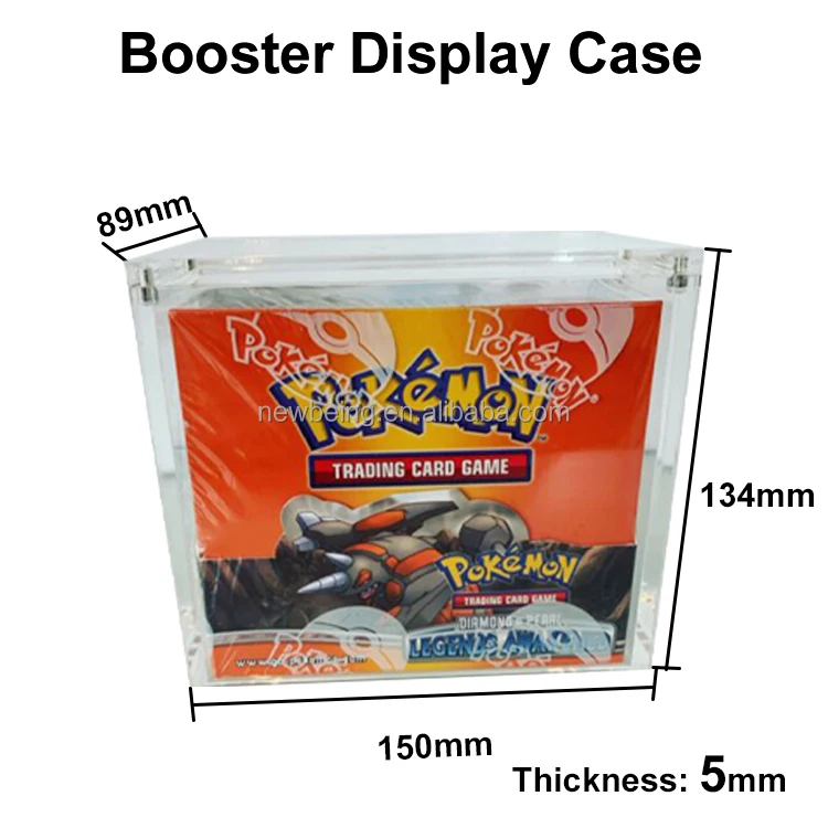Custom Acrylic Display Pokemon Case With Sliding Lid Anti-uv Acrylic ...