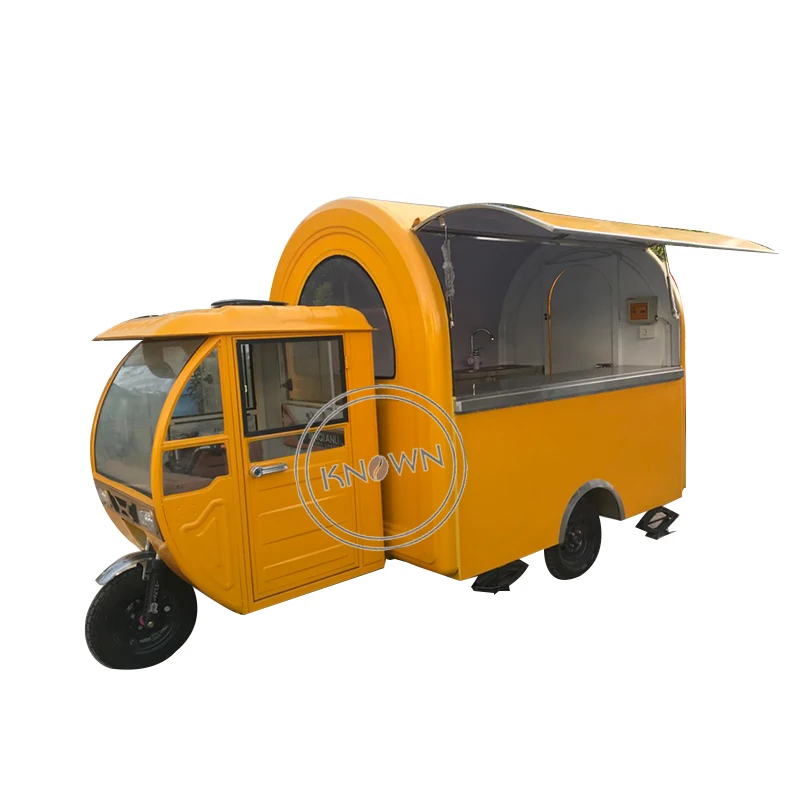 OEM 3 Wheels Electric Food Tricycle Truck - Stainless Steel