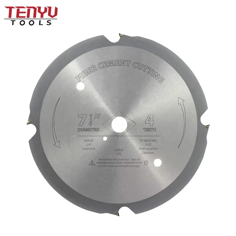 Fiber Cement Cutting Pcd Circular Saw Blade 7-1/4-inch 4 Teeth ...