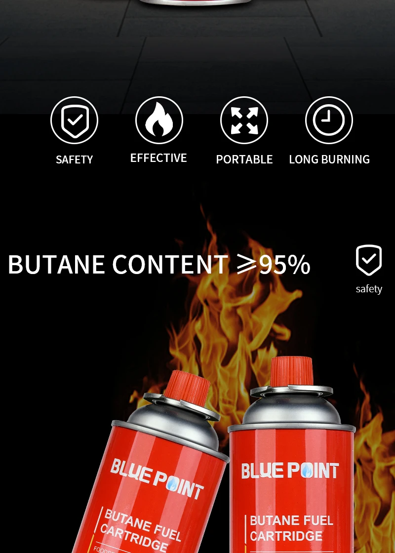 Portable Camping Butane Gas Cartridge 227g - Efficient Cooking