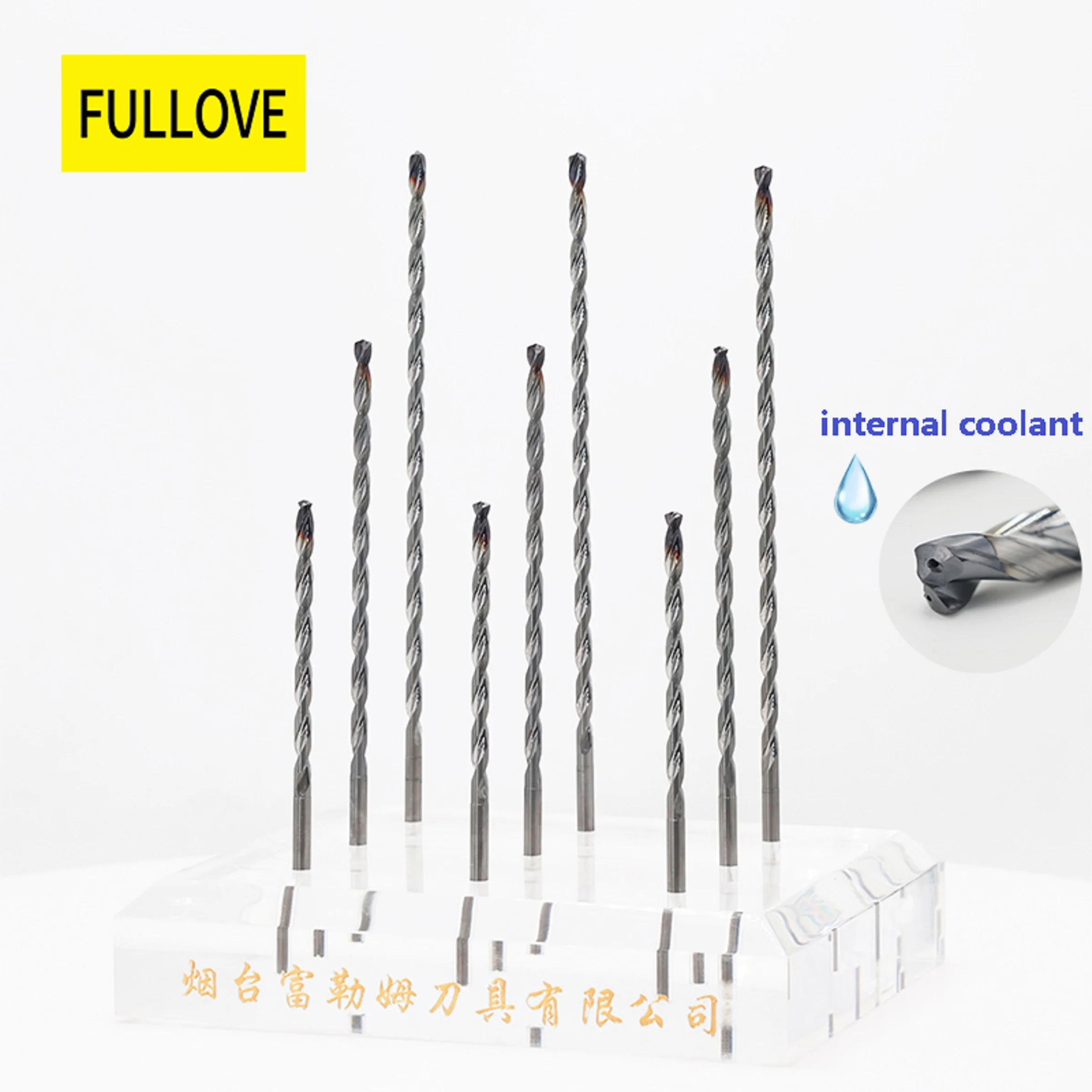 30D 40D Solid Carbide Deep Hole Drill Bit for CNC Machine 3.5mm/4mm/6mm ...