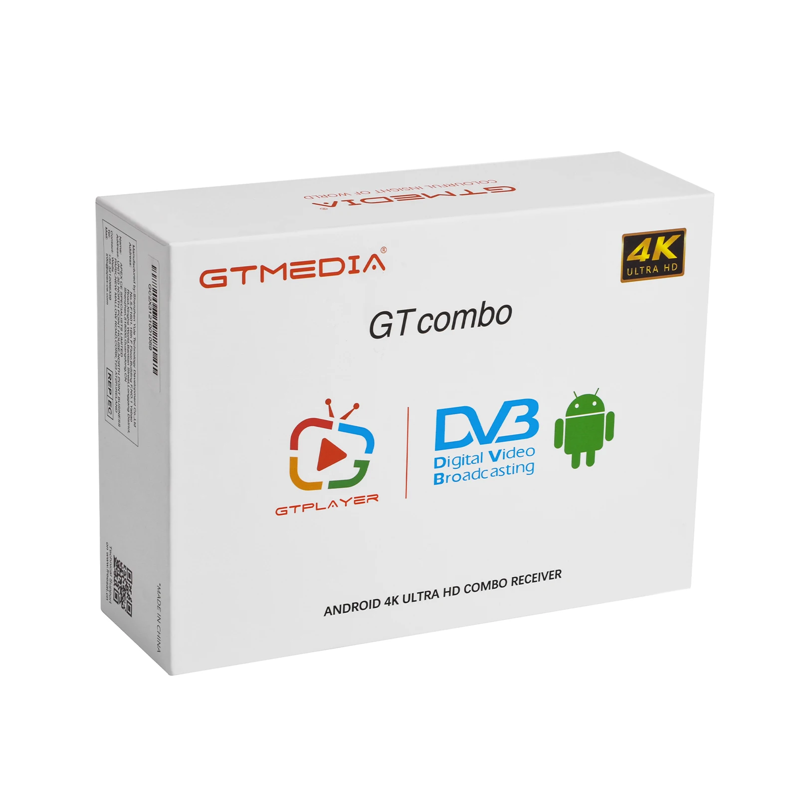 Gtmedia Gt Combo 4k 8k Hd Tv Box 4:2:2 Android 9.0+dvb-s2x/t2/c 2gb ...