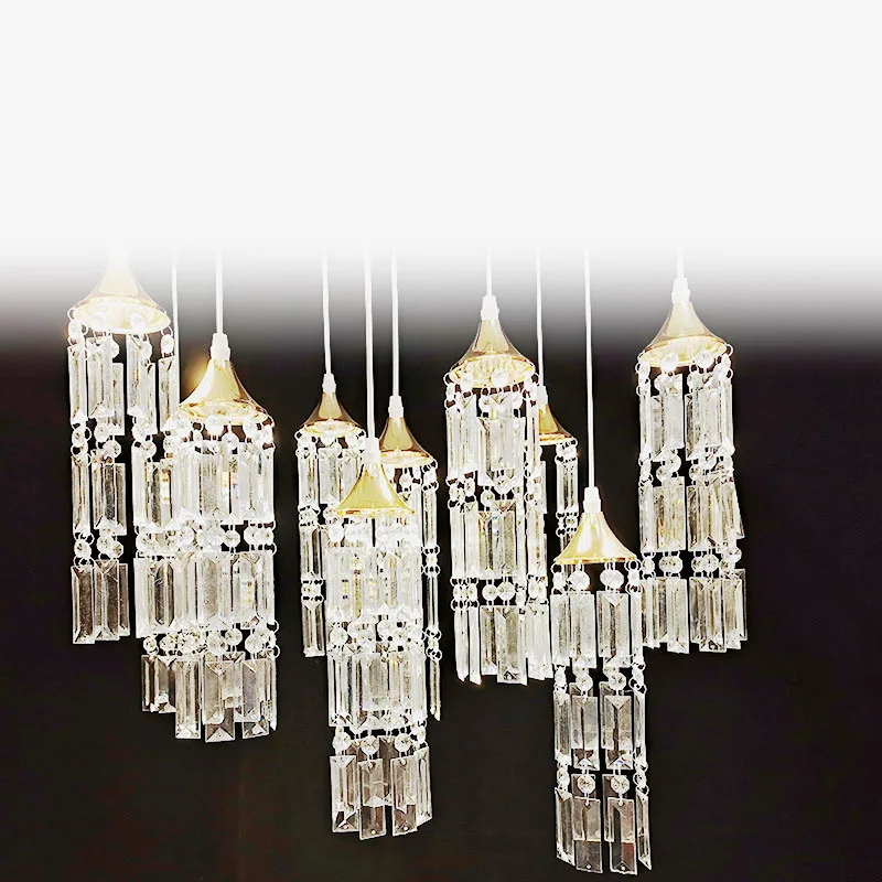10 Head Led Crystal Chandelier Ceiling Light String Lights Romantic ...