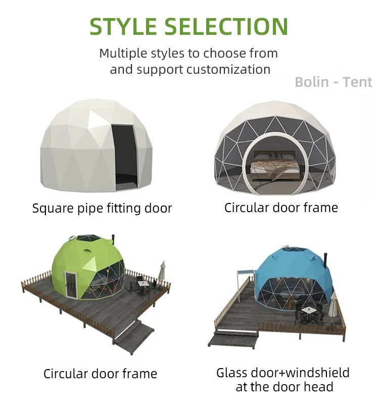 Detachable Geodesic Greenhouse Prefab Dome House Eco Transparent Winter ...