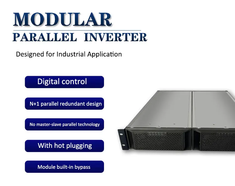 N+1 Parallel Redundant 1u 48VDC 220VAC Inverter Units 1-3KVA