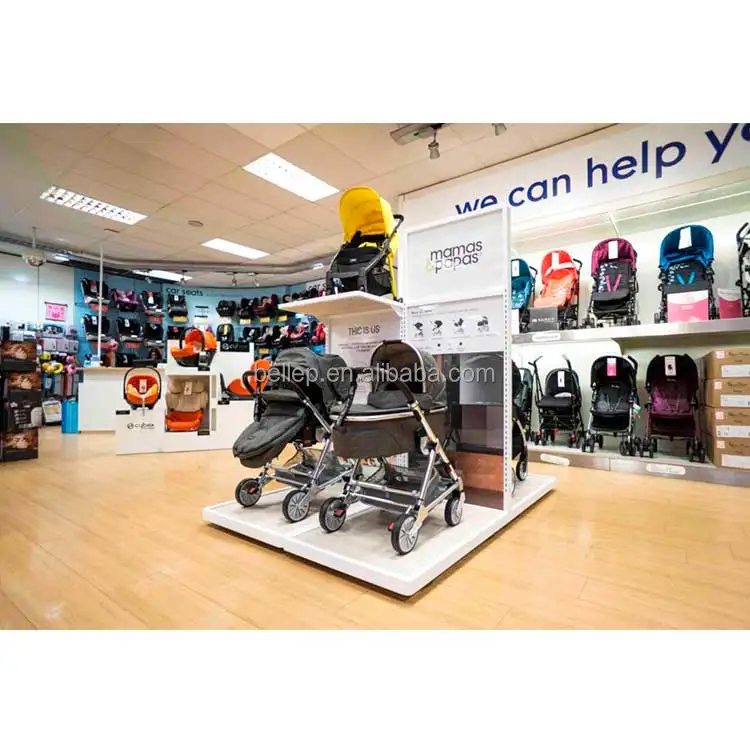 Customized Supermarket Shopping Mall Gondola Shelves Baby Stroller ...
