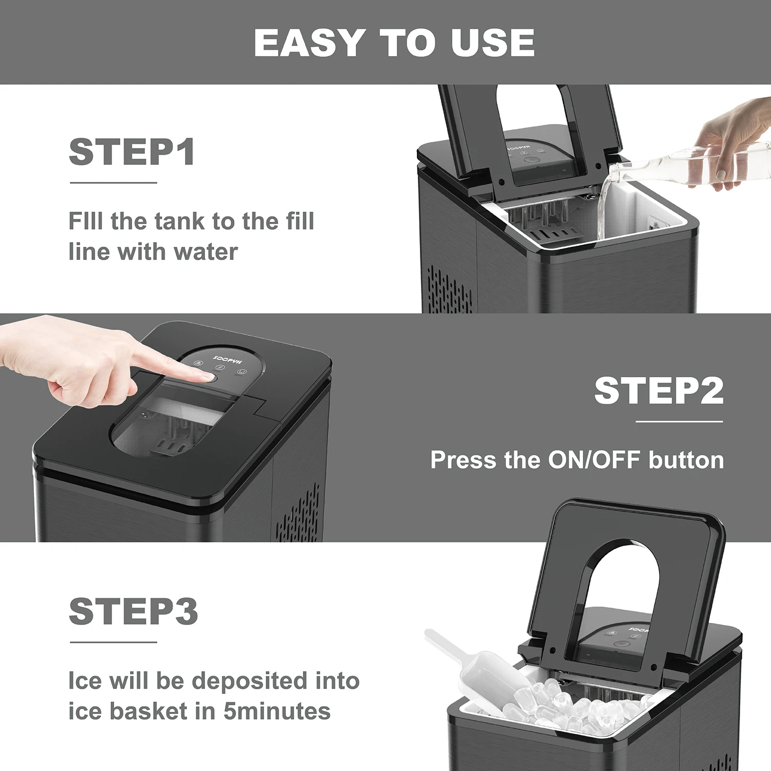 Aquart Ic1202 Wholesale Small Tube Ice Making Machine Automatic Cube ...