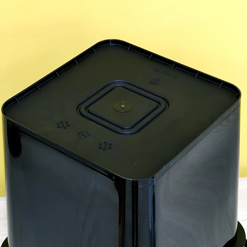 12-liter square Plastic Bucket square Ice Bucket Black Plastic Storage ...