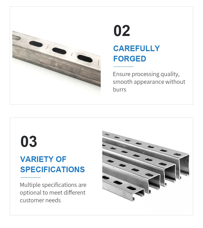 Pre-galvanized Strut Channel Unistrut C Channel Steel 41*41
