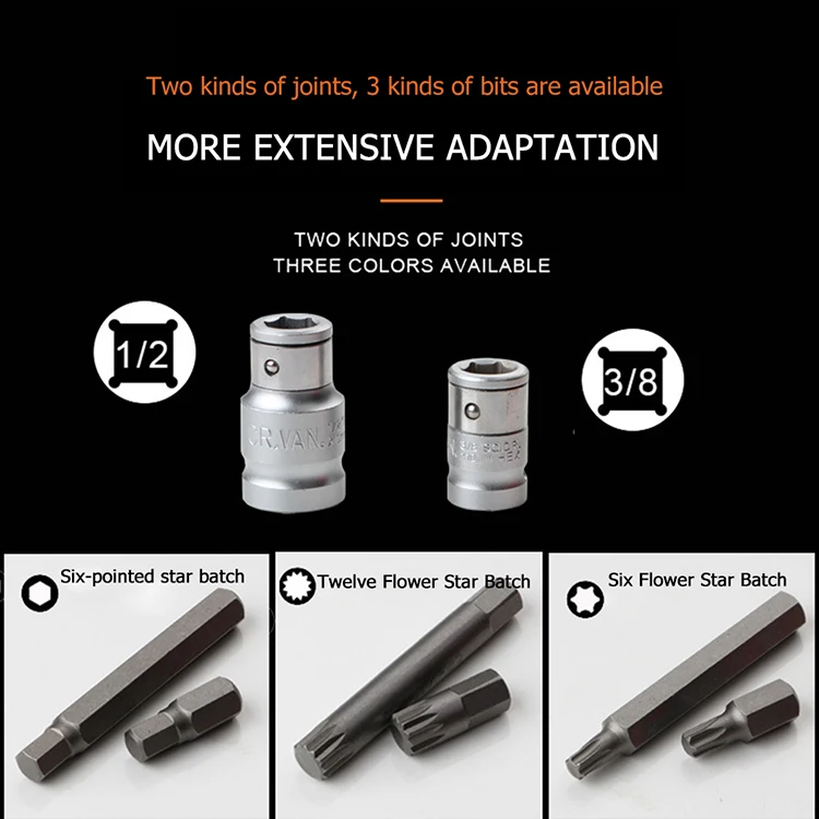 Hex Magnetic Nut Setters 65mm Sleeve Adapter Screw Nut Drill Bit Screw ...