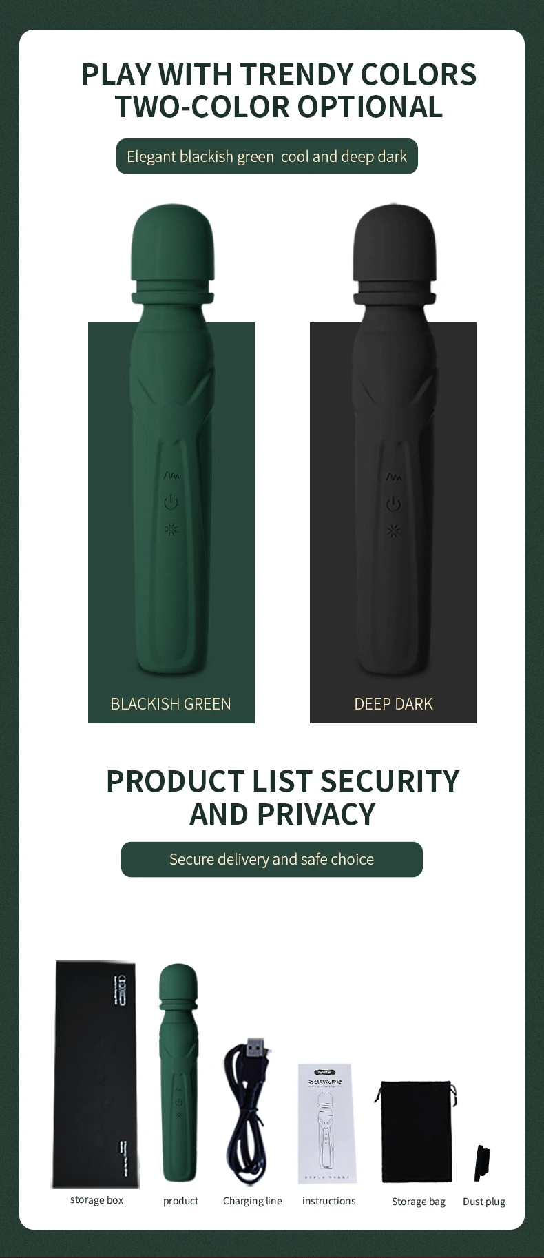 Roomfun Av Vibrator for Women Sex Toys Av Sex Woman Clitoris Vibrator G Spot Wand Clitoral ...