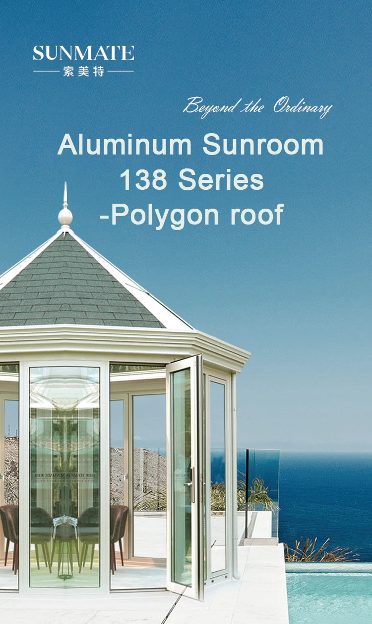Prefab Veranda Sunroom Kit Aluminum Alloy House Polygon Roof Sunroom ...