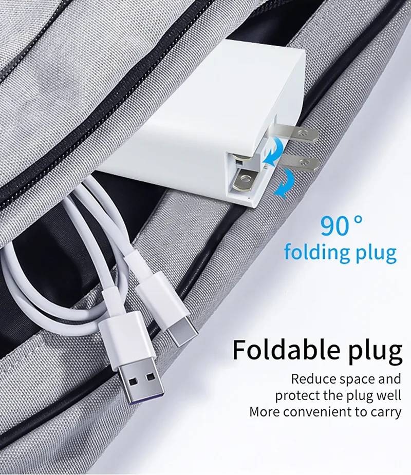 Foldable Plug 4 Port PD100W USB C GaN Charger Portable Fast Wall ...