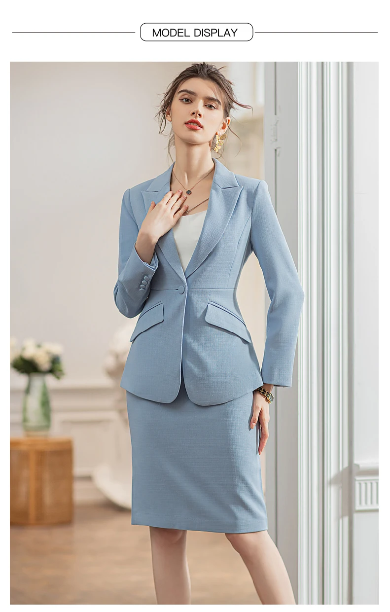 Lady Business Women Suits Tuxedo Ladies Office Wear 2 Piece Suit Mujer ...