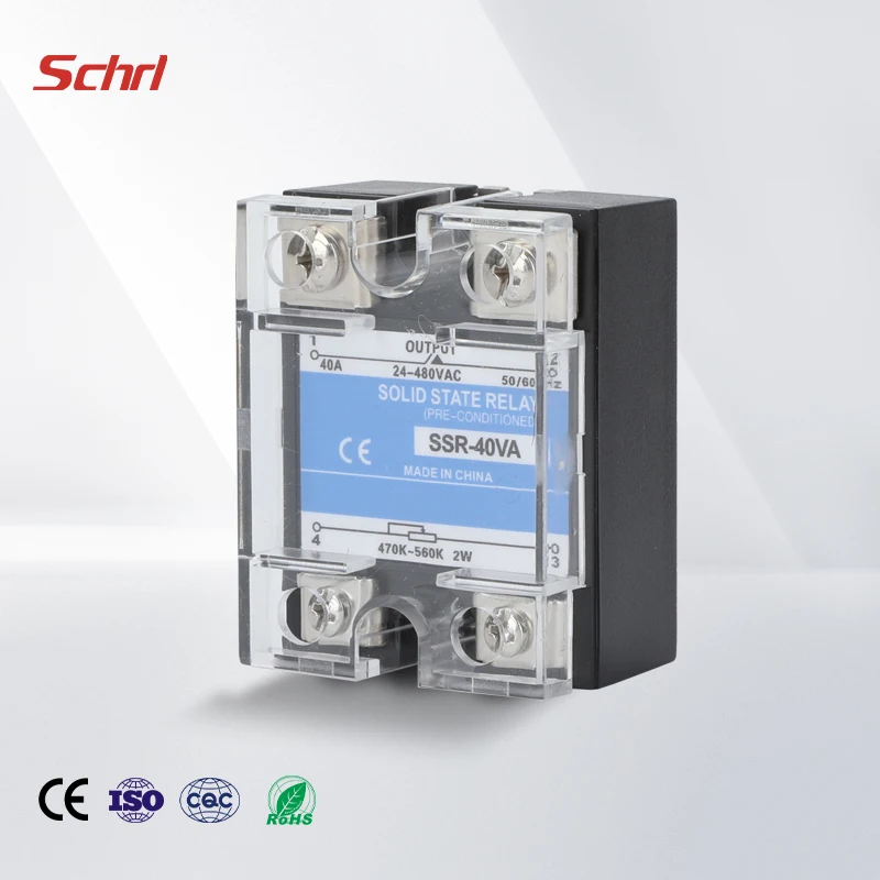 SSR-40VA SSR Single Phase Voltage Regulator Relay Heat Sink 10A 25A 40A 60A 80A 100A 120A VA ...