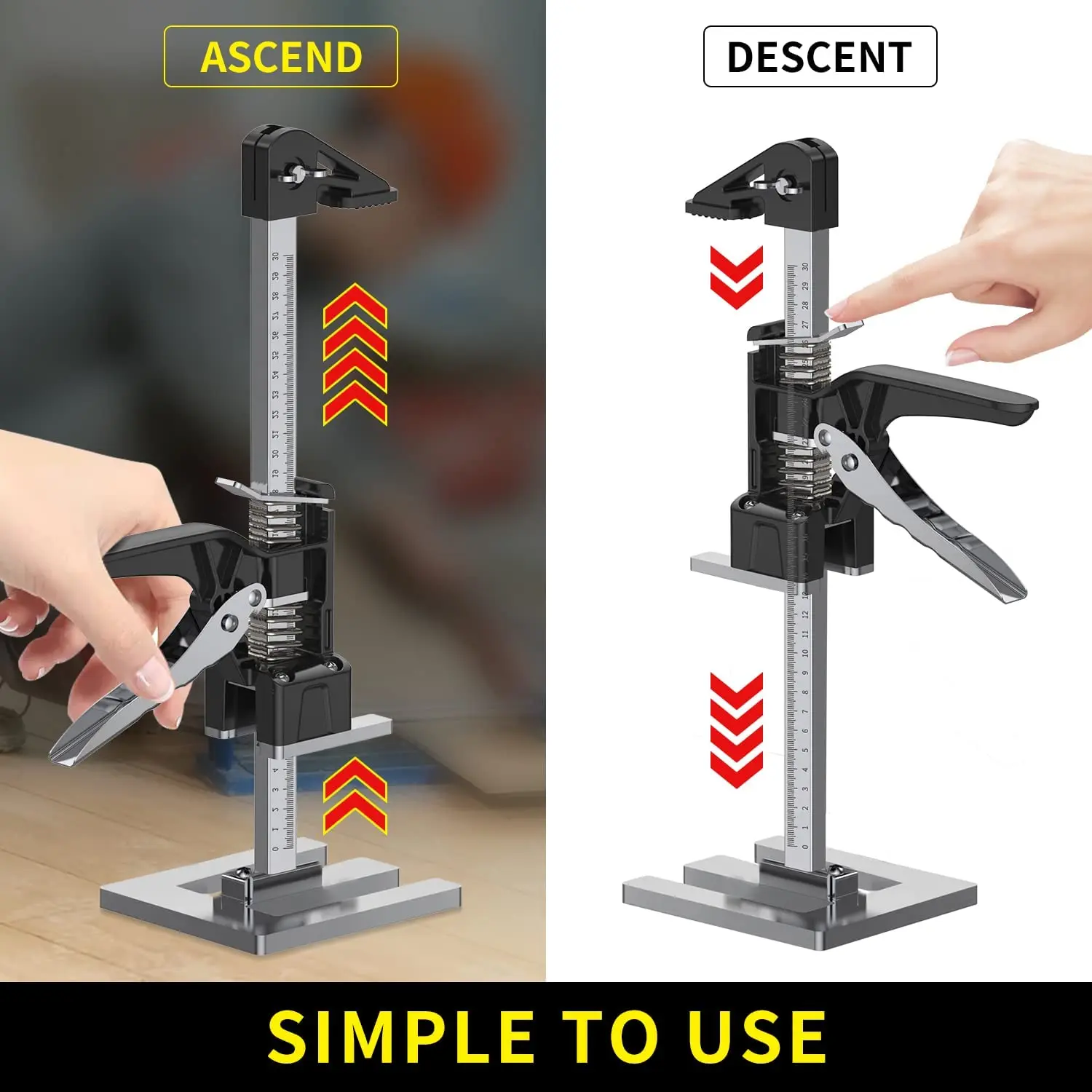 Household Hand Lifting Tool Jack With Scale All Steel Support and Base ...