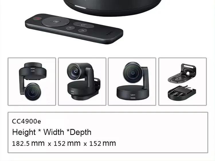 Logitech Rally CC4900E 4K HD Webcam Large Conference Business Office ...