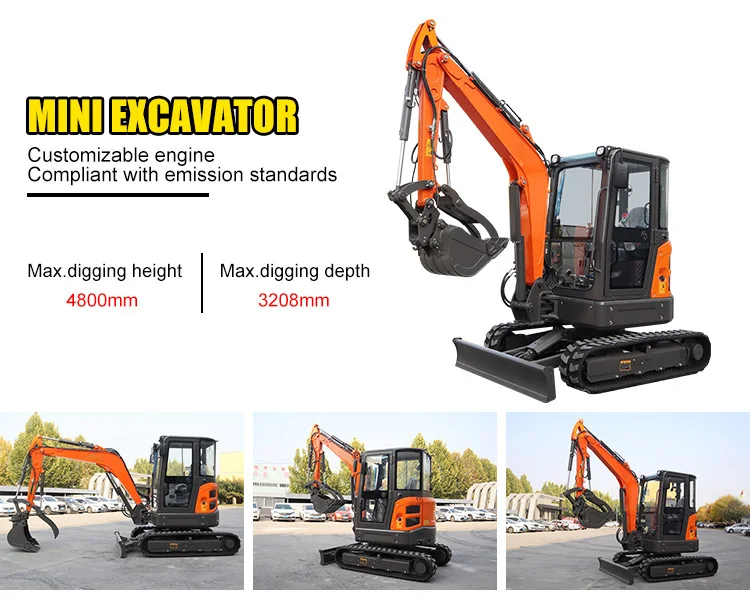 3.5 Ton Mini Crawler Excavator with Free Shipping & Support