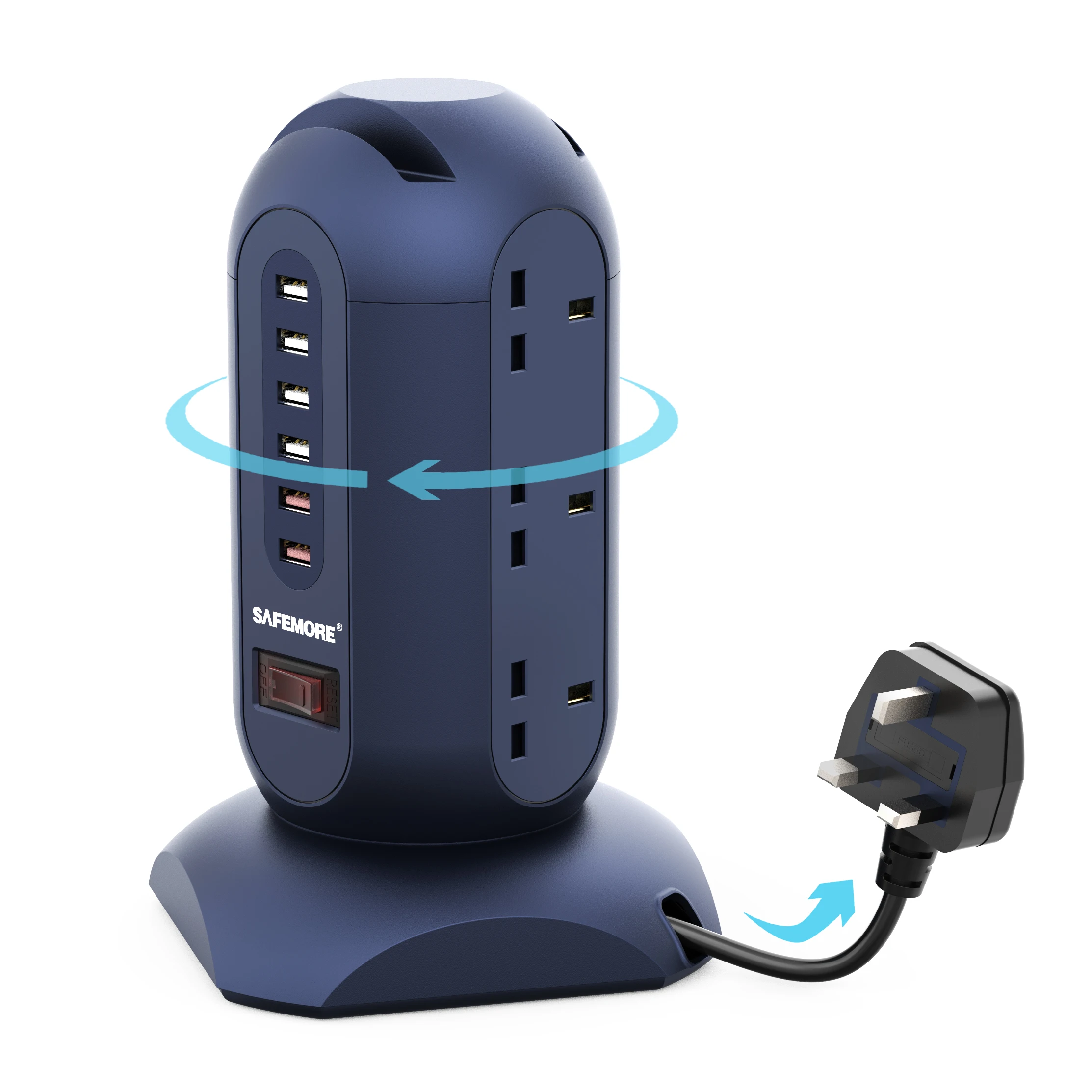 Wood Grain 10w Wireless Charger Tower Vertical Charging Station Spin ...