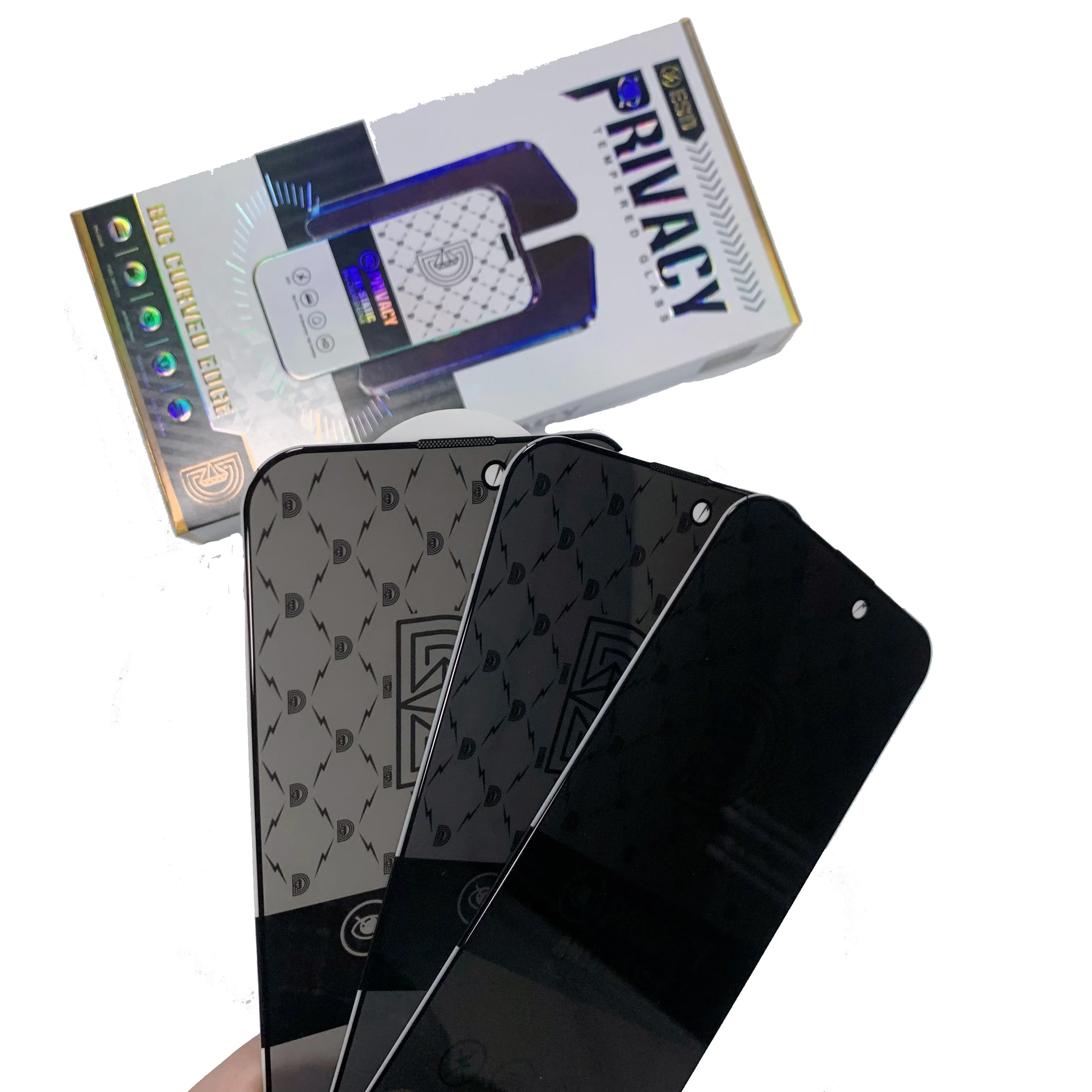 Iphone 11 Pro Max Golden Diamond Privacy 9h Anti Static Phone Screen ...