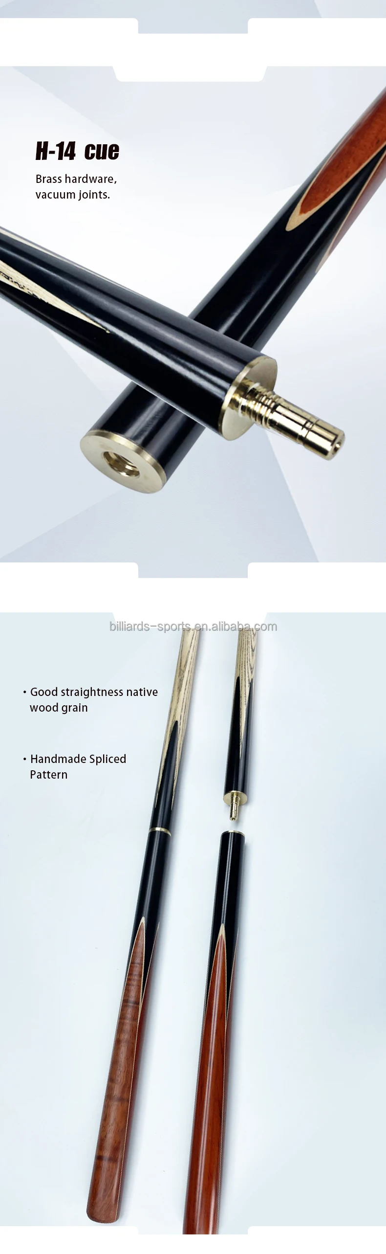 BenX H-14 Solid Wood Handmade Cue Stick With 6" Extension for Snooker Cue Billiards| Alibaba.com