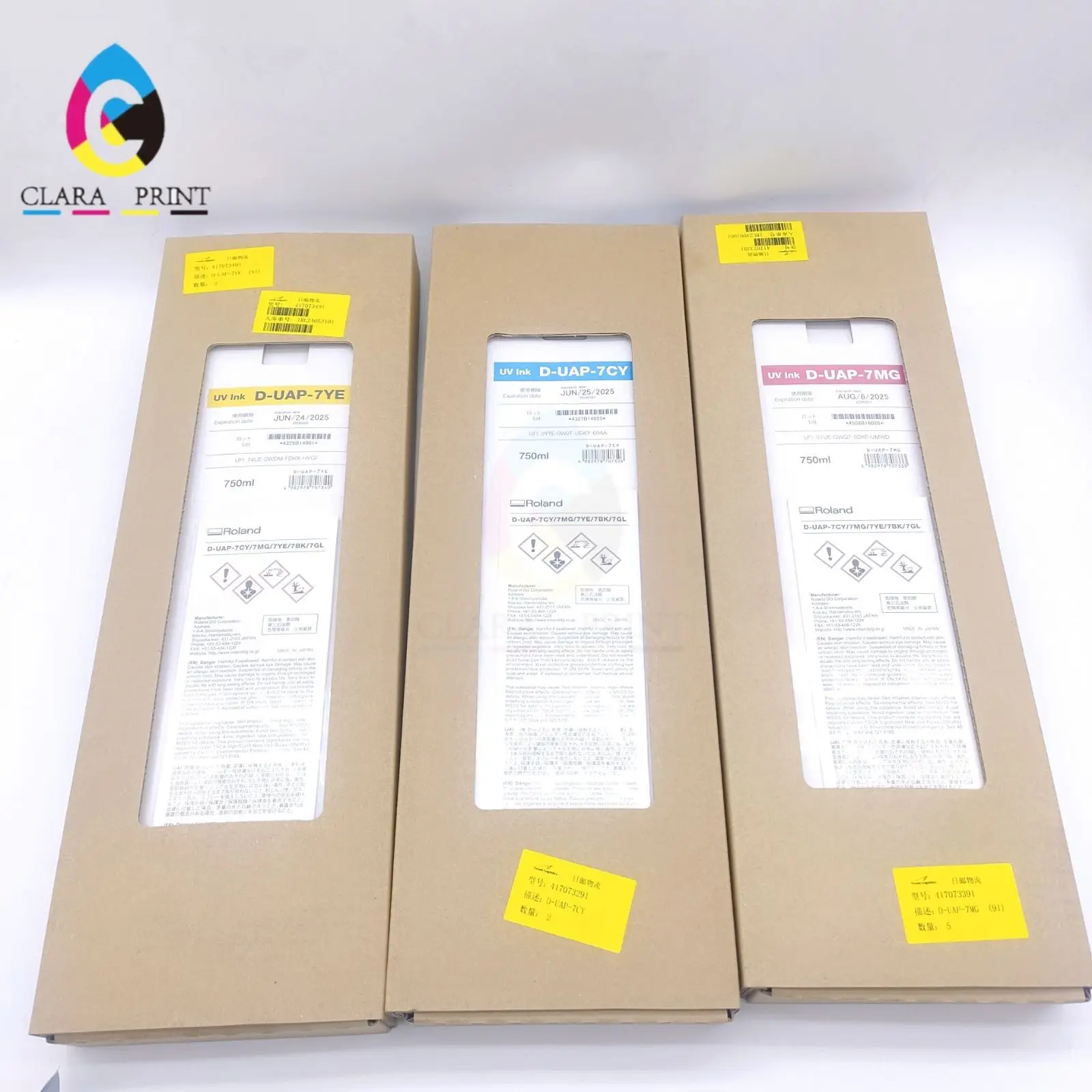 Original Roland D-UAP-7 Ink for Roland UG-642 Printer-Cmykw GLOSS