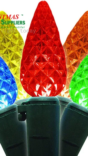 Customized Multi Color 70 Counts Faceted Cut Crystal Led C6 String ...