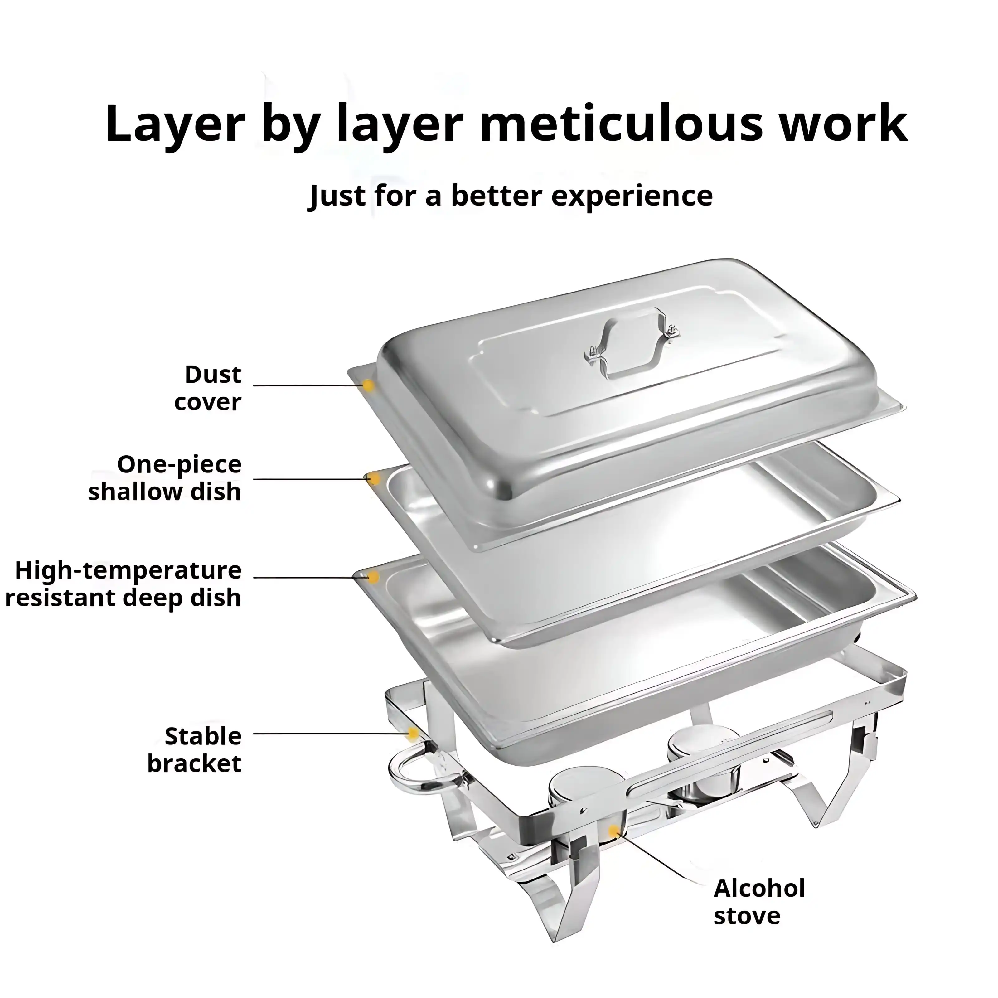 Hotel Restaurant Stainless Steel Chafing Dish - 11L Food Warmer for Parties