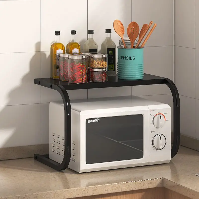 2-Tier Steel Standing Type Microwave Oven Storage Rack Kitchen Multi ...