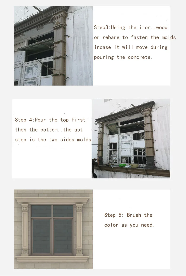 Concrete Decorative Plastic Window Frame Mold - 800 Times