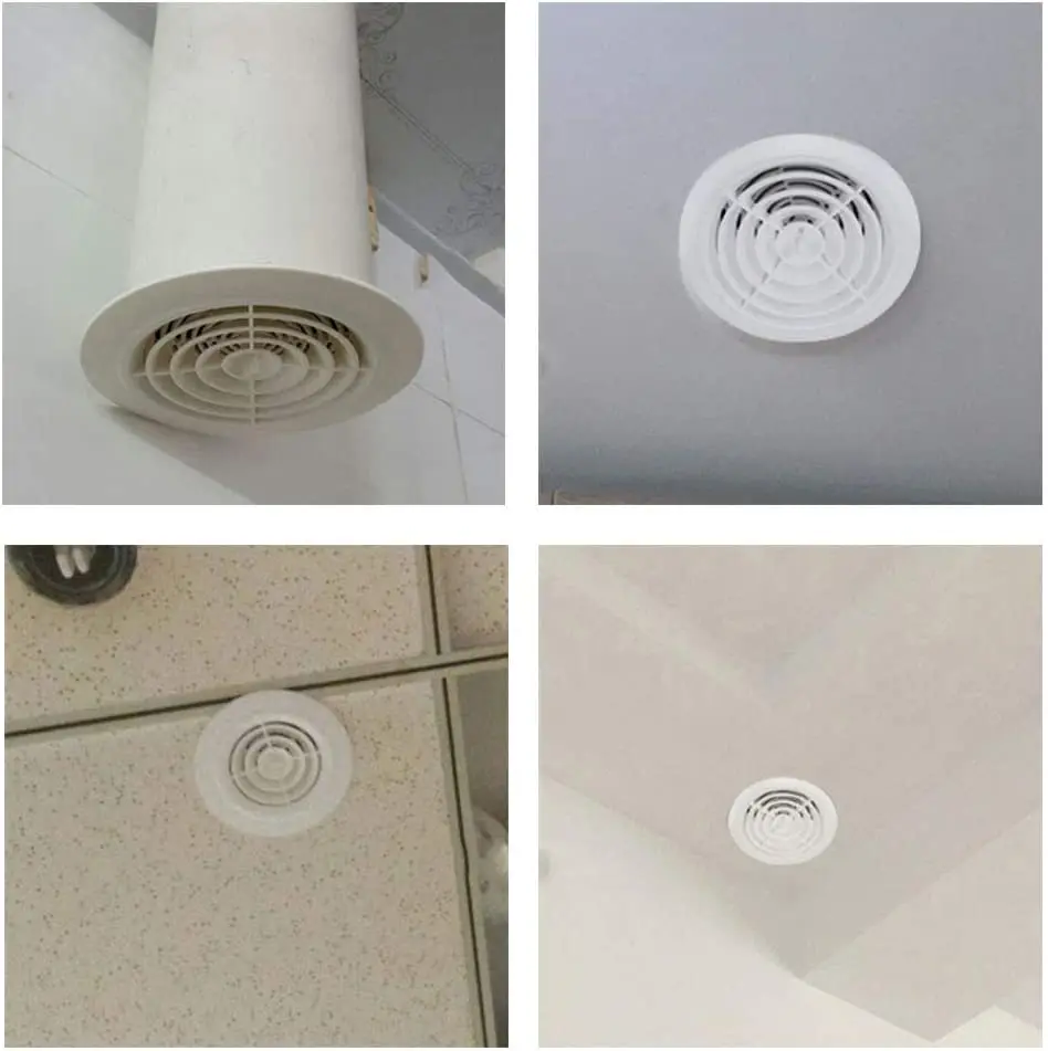 Hvac System Abs Round Air Grille Return Louver Vent Ceiling Plastic Air ...