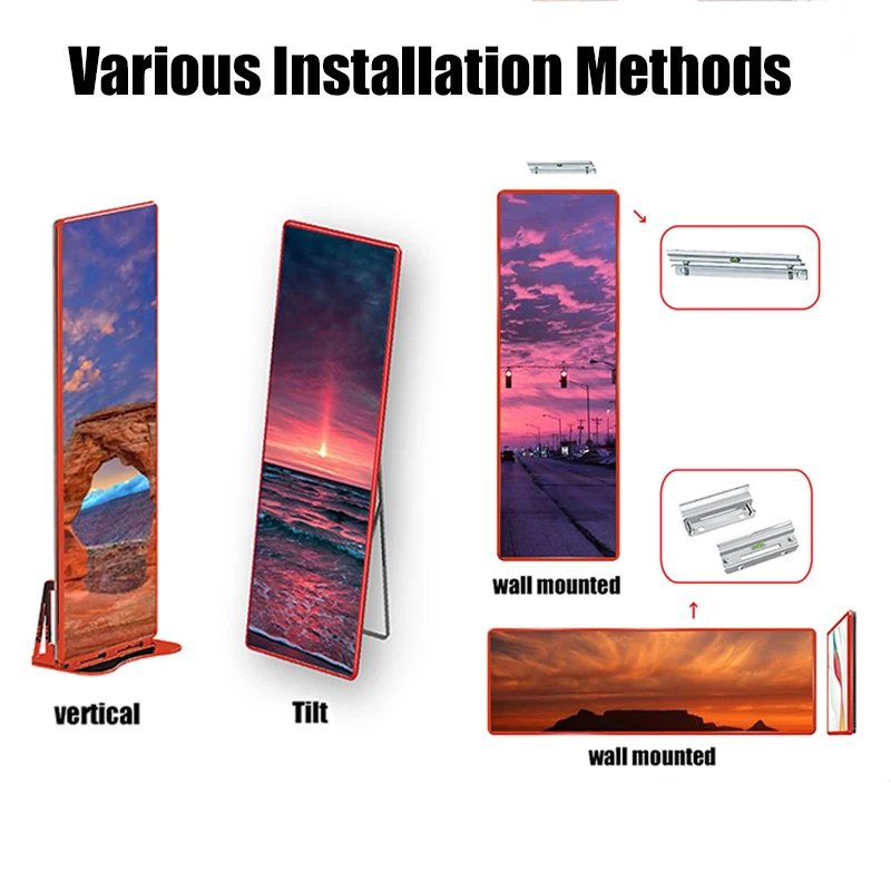 Free Flight Case Standee P2.5 3 Fold Display Panel Tri-fold Led Poster ...