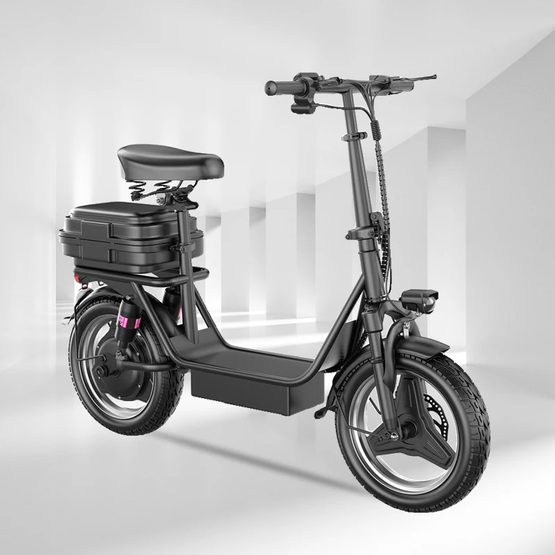 Factory Exclusive E-bike Electric Scooter With Basket And Seat Aluminum ...