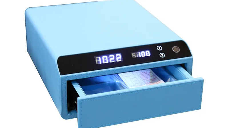 Mini Luxury Digital Security Biometric Fingerprint Safe Drawer Safe Box ...