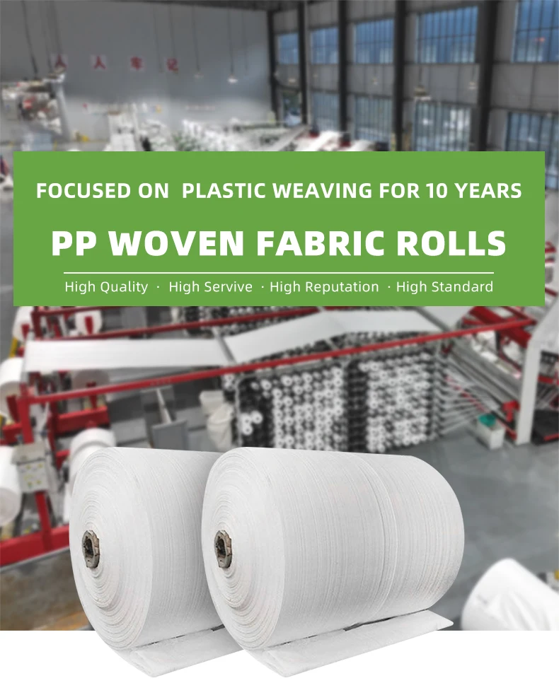 White Color PP Tubular Packaging Bag Rolls 70 Gsm PP Woven Fabric in ...