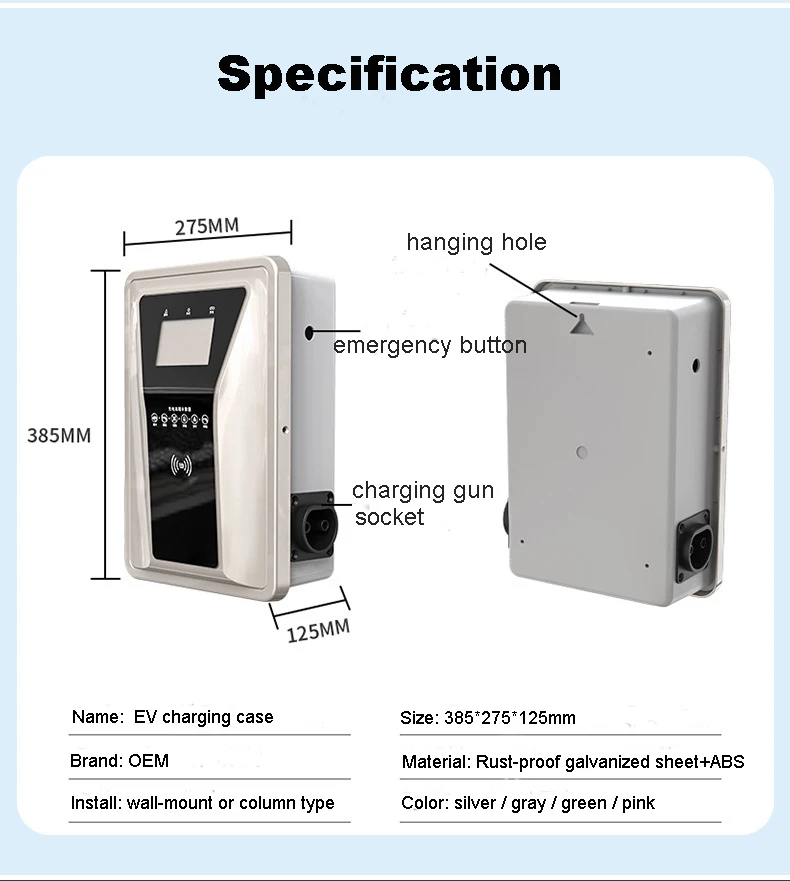 Oem Odm Manufacturer 7kw-22kw Ac Ev Car Charging Stations Box Ev ...