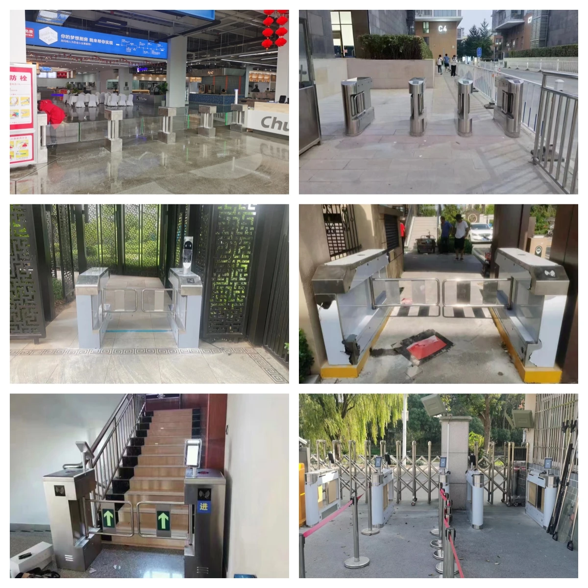Access Control Automatic Office Entrance And Exit Swing Gate Supports ...