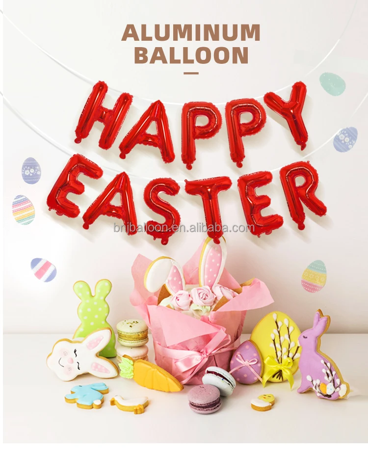 BONA Inflatable Decorations Alphabet Letter Balloons Happy Easter ...
