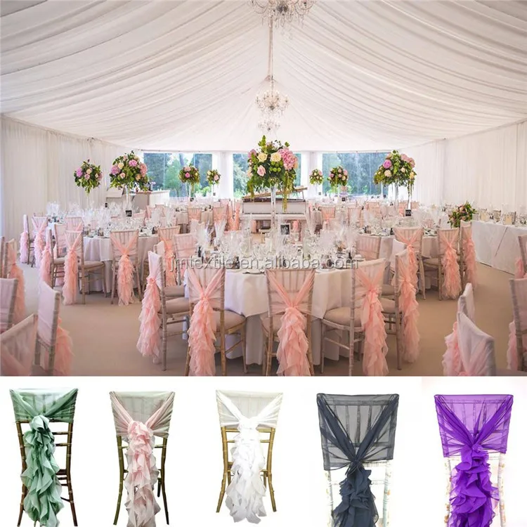 Wholesale Fancy Milk Gauze Chair Sashes Chiffon Chiavari Variy Chair ...