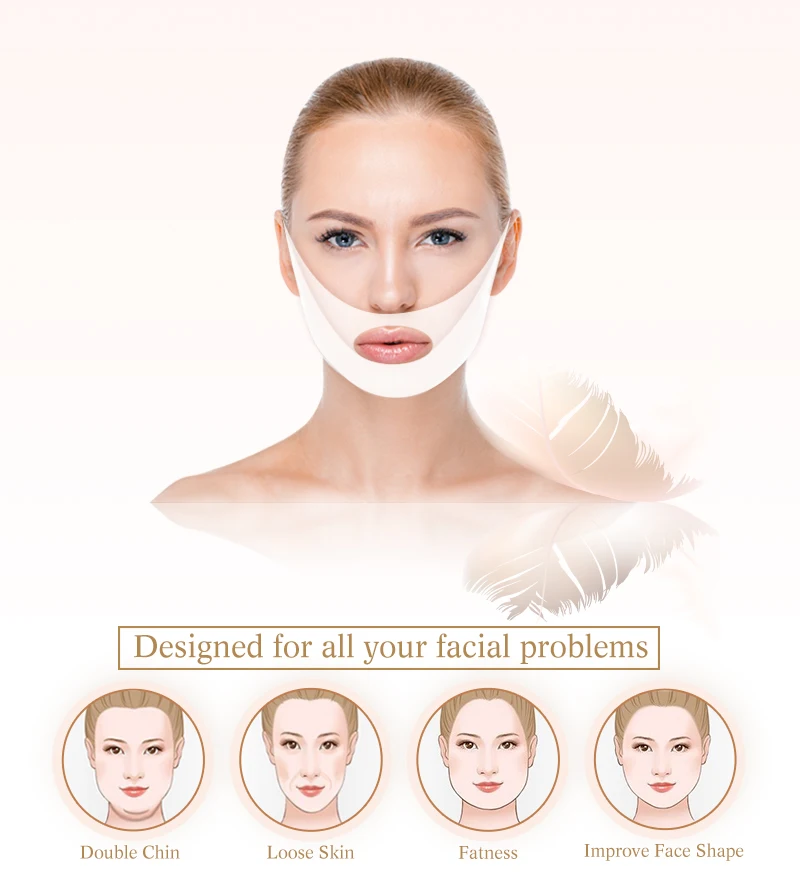 V Line Lifting Mask With Collagen And Hyaluronic Acid,V Shape Face Tape ...