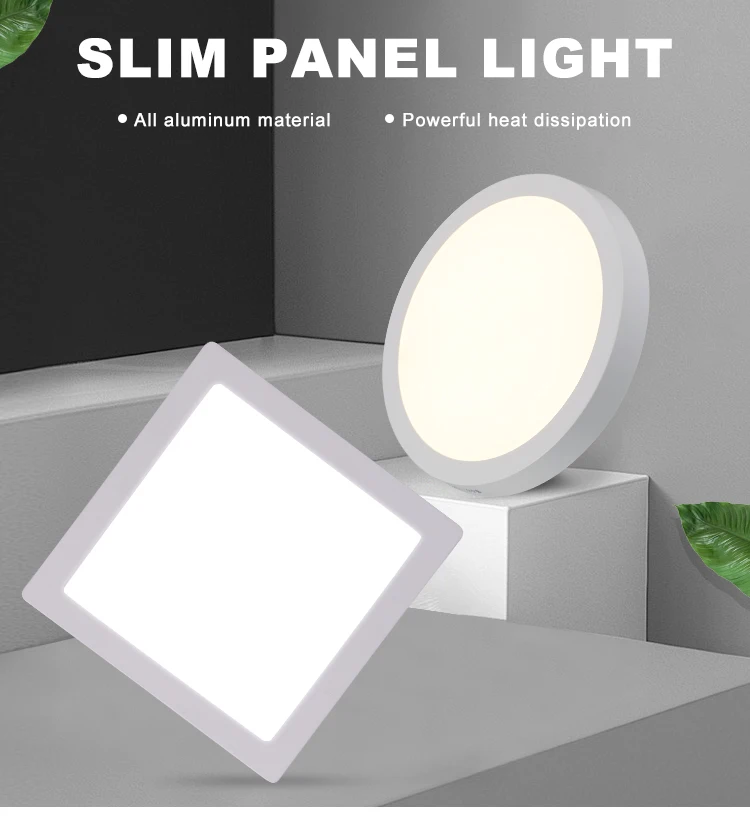 Surfaced Mounted Led Square Round Commercial Square Panel Light For ...